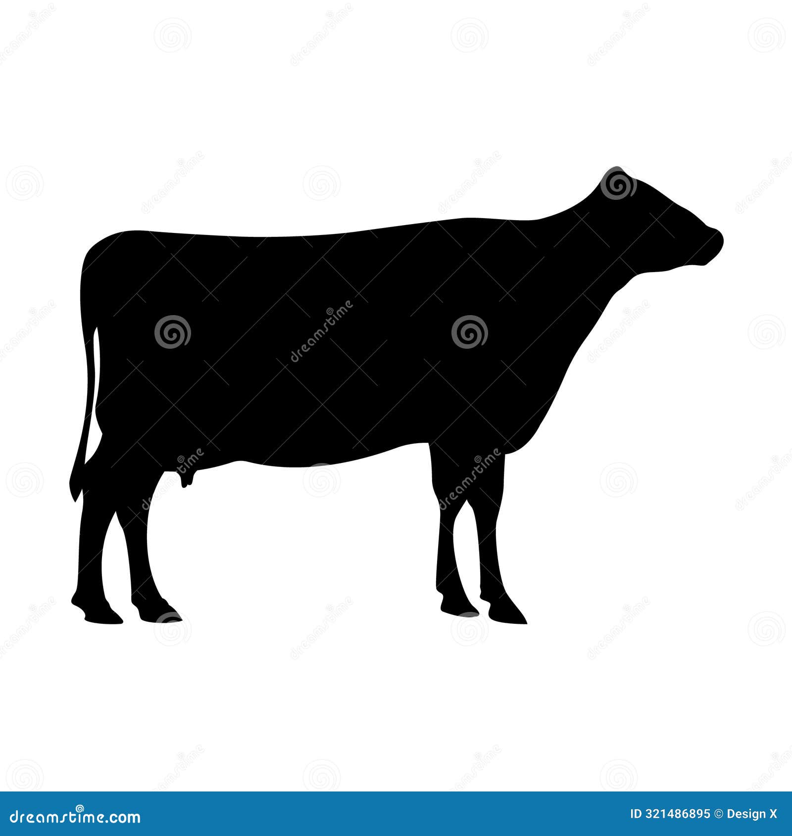 Cow Shadow Vector Icon. Cow Eid Ul Adha Icon Vector Shadow Stock Vector ...