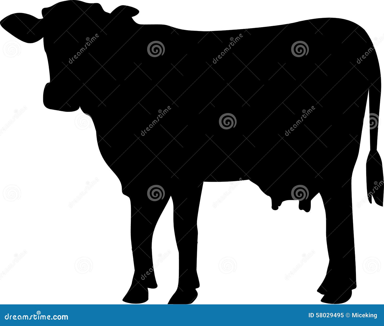 Cow Silhouette Cartoon Vector | CartoonDealer.com #58029495