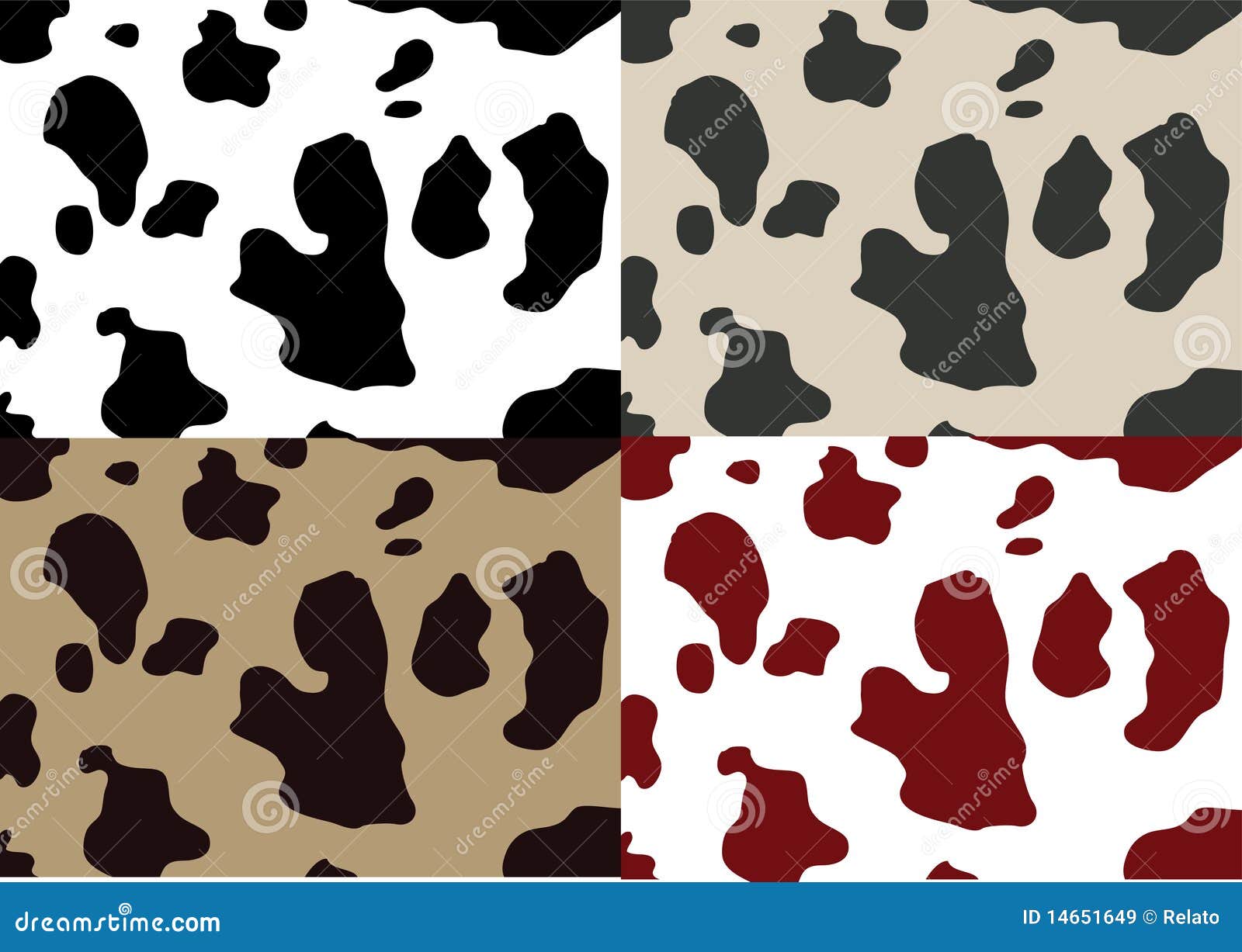 Cow skin pattern stock vector. Illustration of vector - 14651649