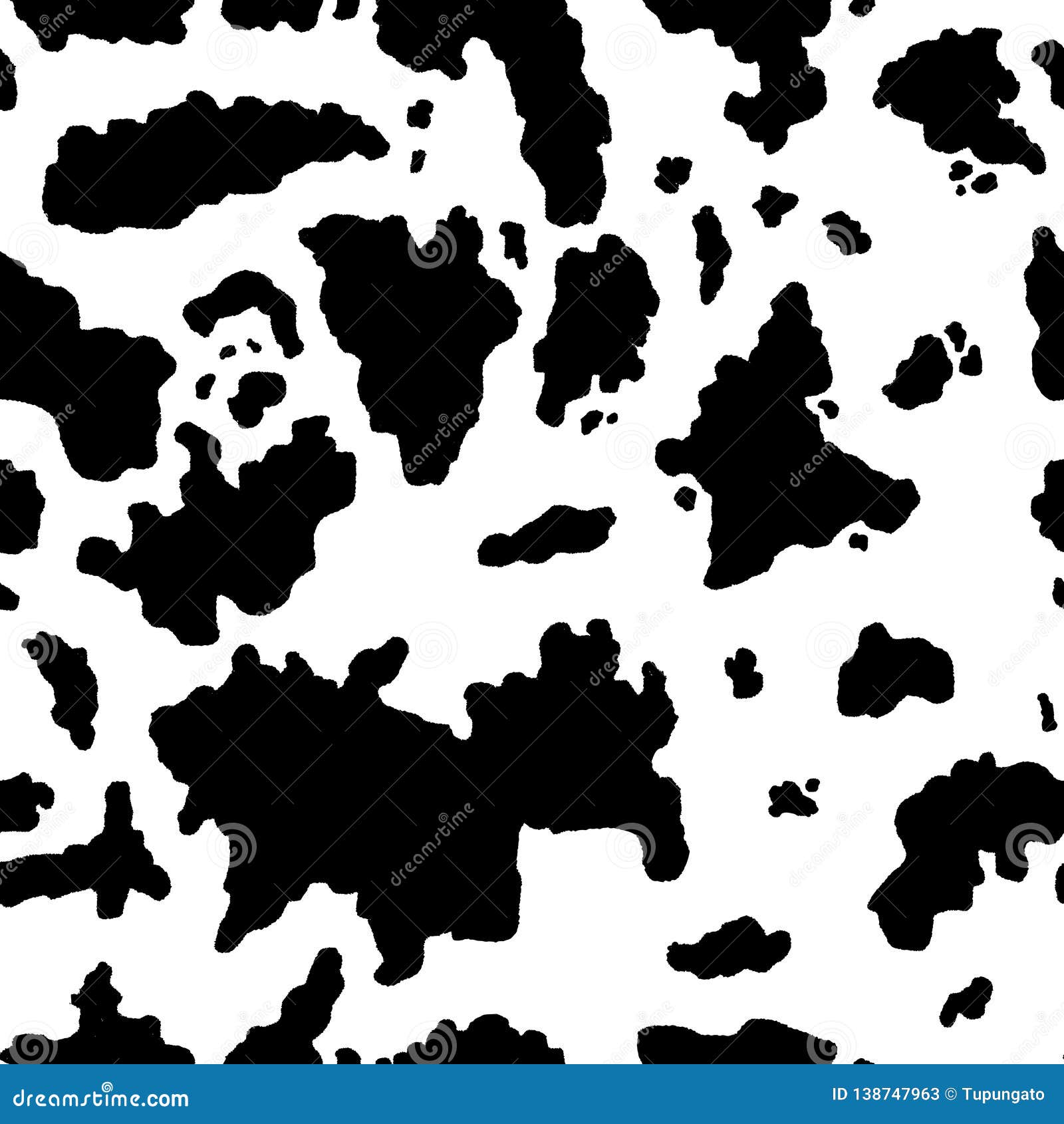 Cow skin pattern stock vector. Illustration of texture - 138747963