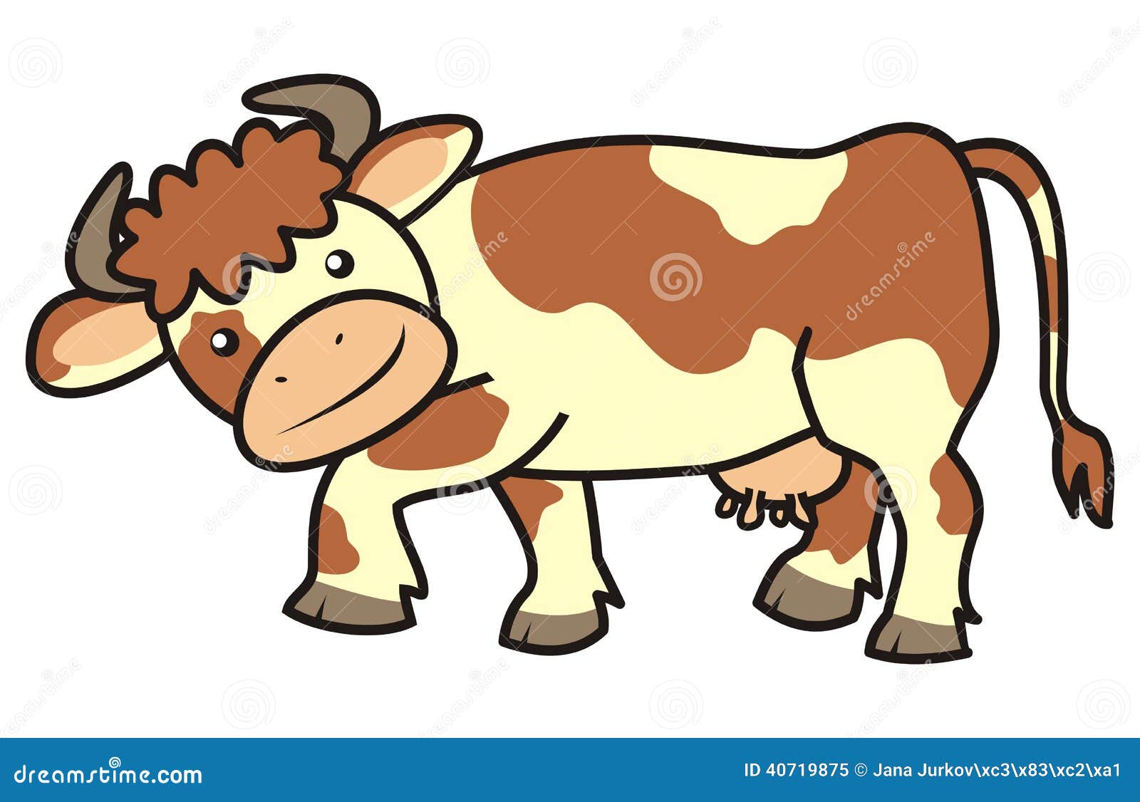 Cow, Colored Picture, Single Object Stock Vector - Illustration of ...