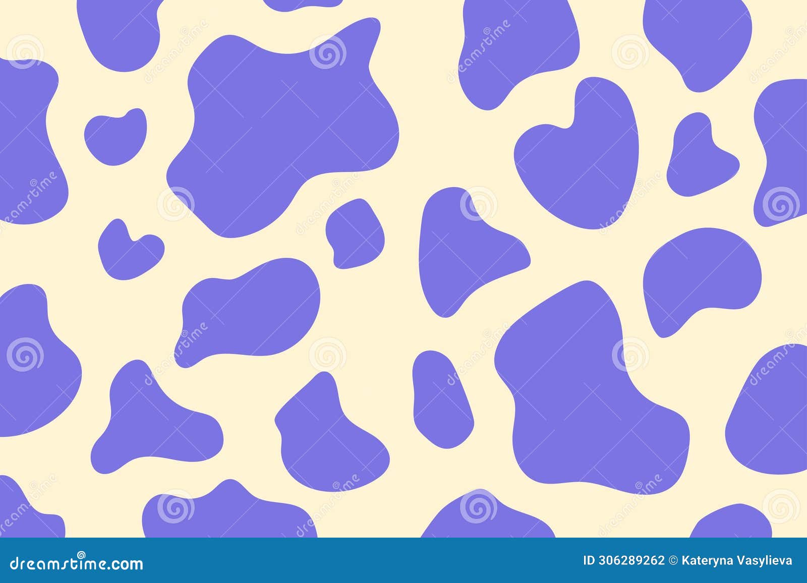 Vector Set of Purple Cow Spots in Violet Color Stock Vector ...
