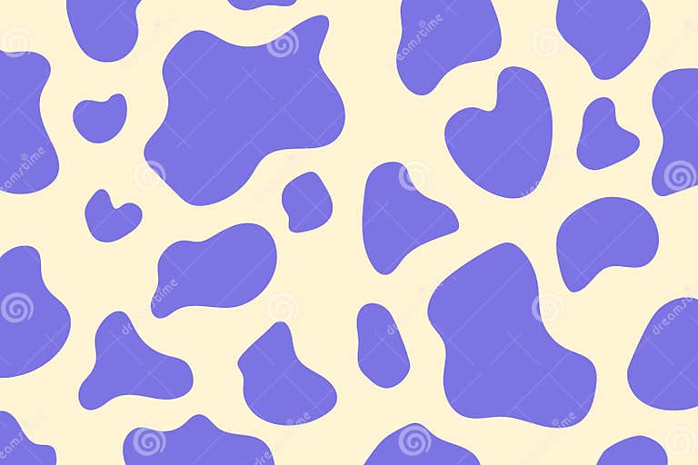 Vector Set of Purple Cow Spots in Violet Color Stock Vector ...