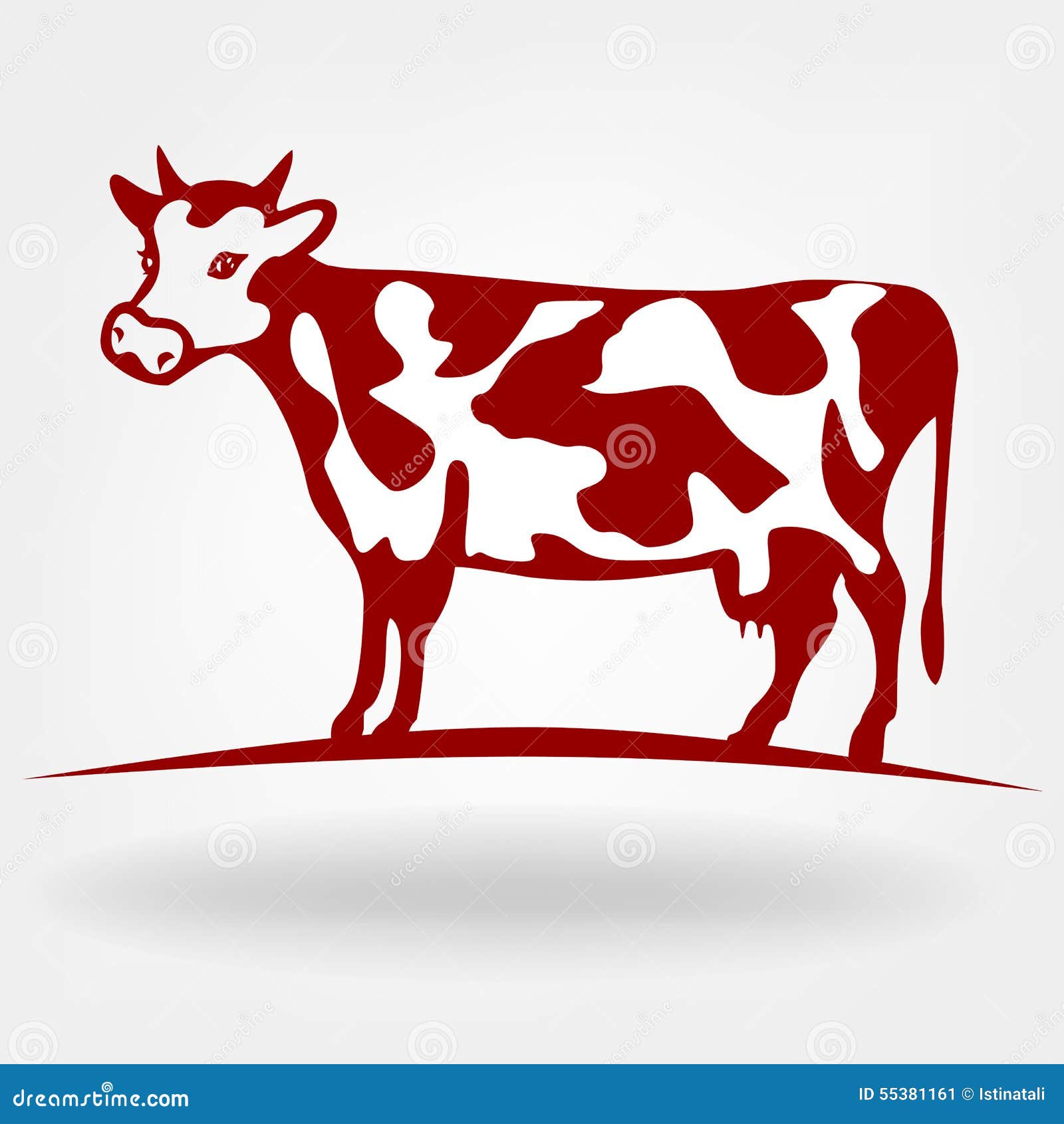 Cow stock illustration. Illustration of outdoors, collection - 55381161
