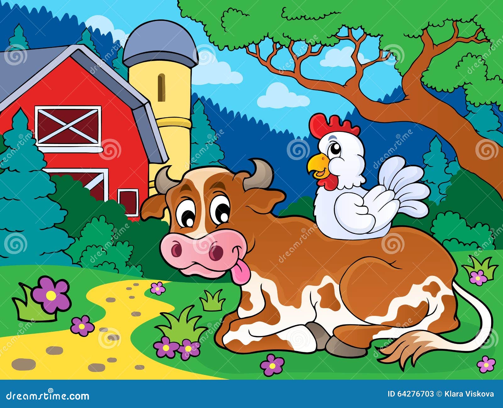 Cow theme image 4 stock vector. Illustration of happy - 64276703