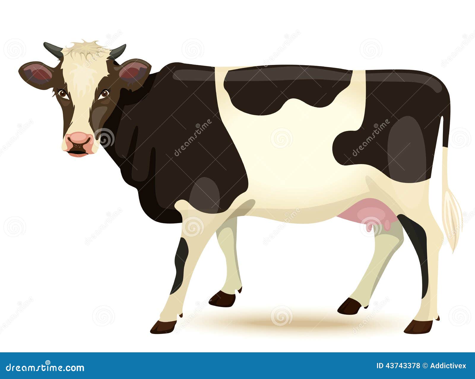 Cow stock vector. Illustration of painting, food, farm - 43743378