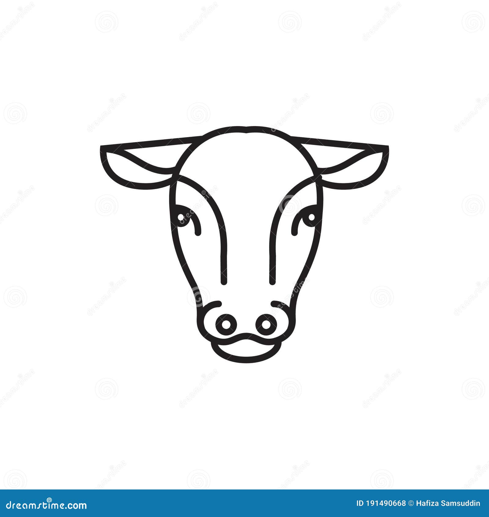 Cow. Vector Illustration Decorative Design Stock Vector - Illustration ...