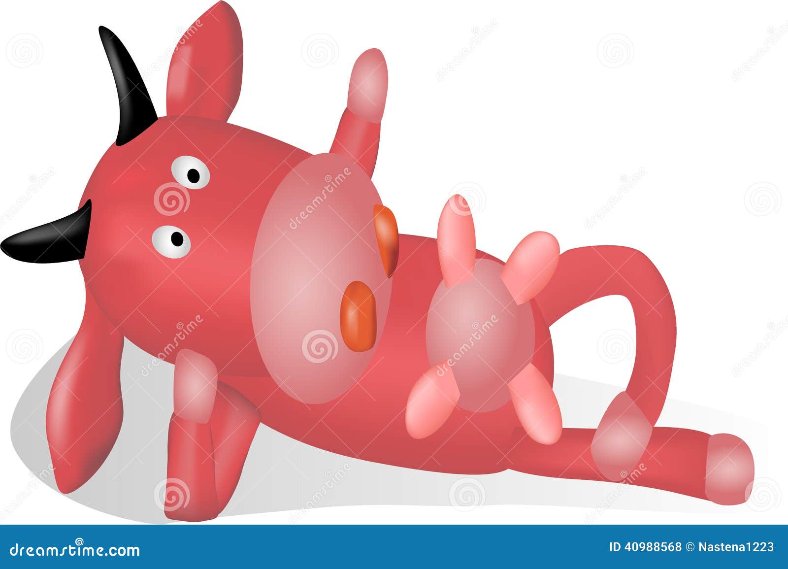 Cow stock vector. Illustration of comics, farm, dairy - 40988568