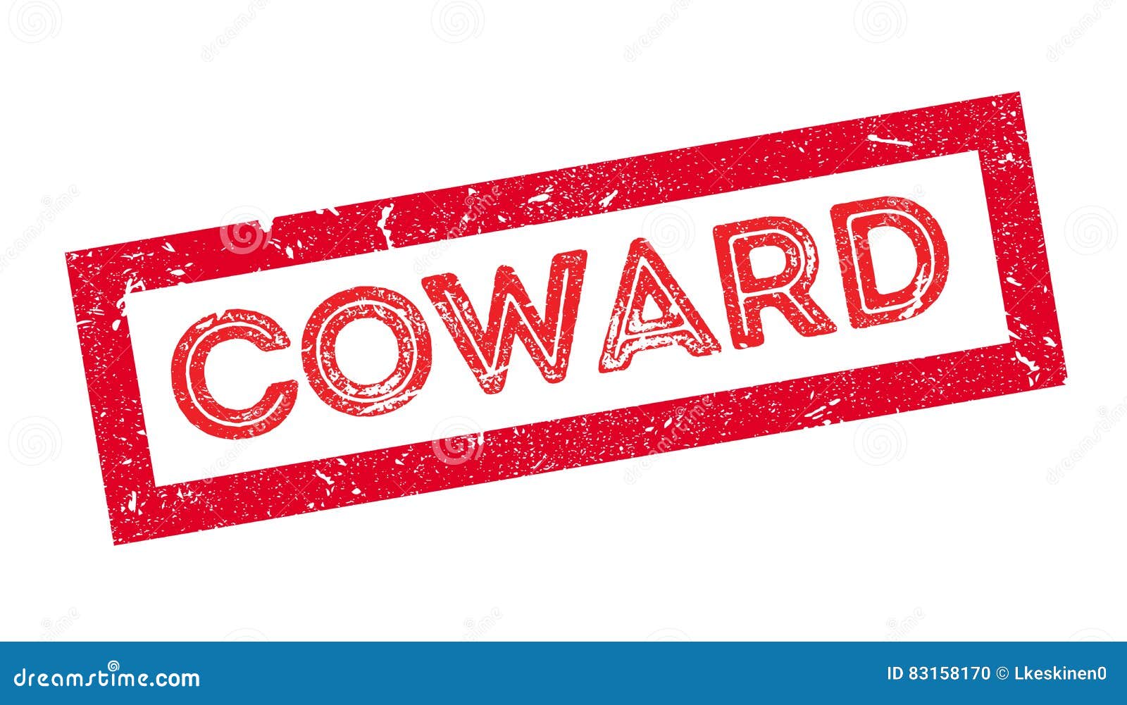 Coward rubber stamp stock illustration. Illustration of cheat - 83158170