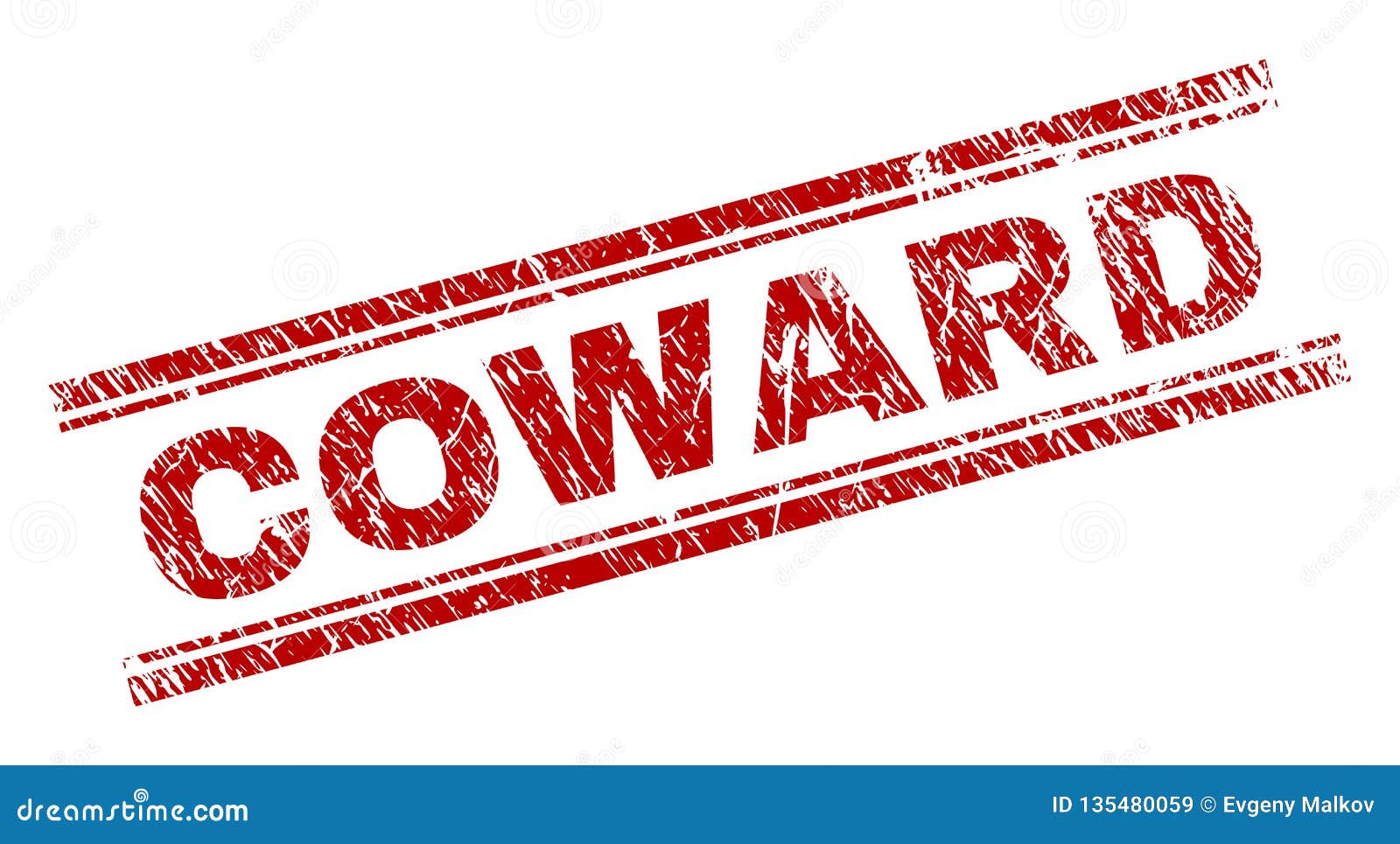 Scratched Textured COWARD Stamp Seal Stock Vector - Illustration of ...