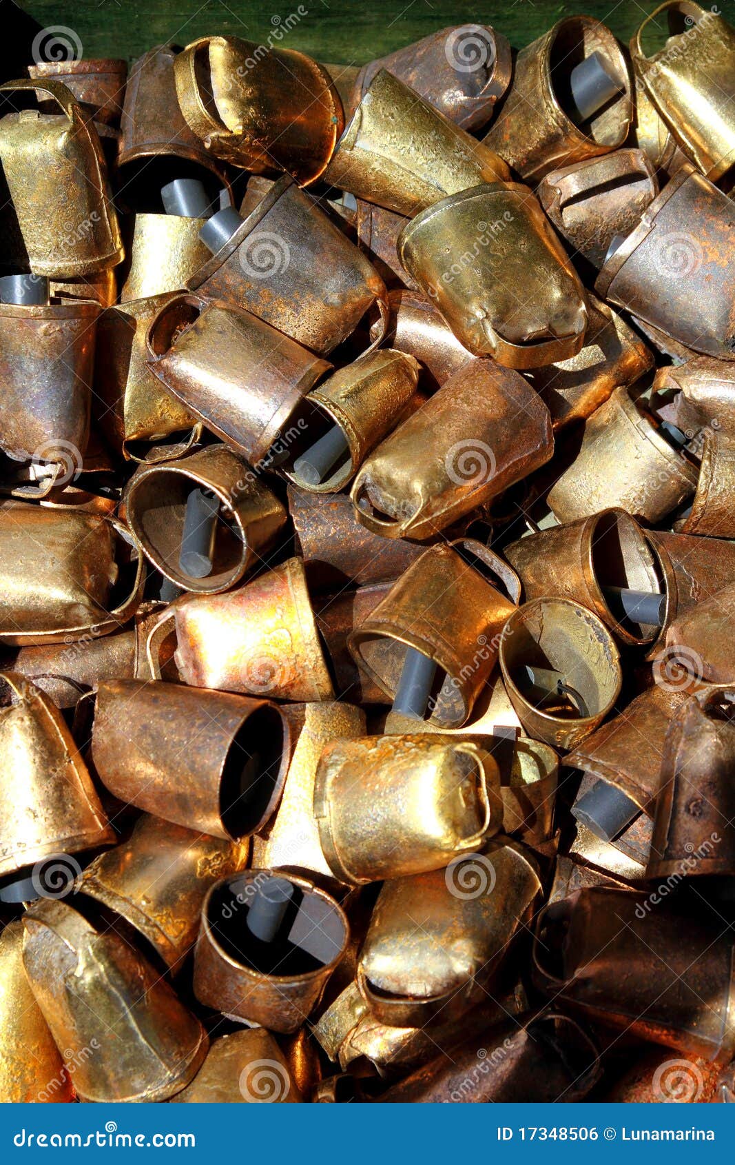 Cowbell Bell Pattern Texture in Market Shop Stock Photo - Image of ...