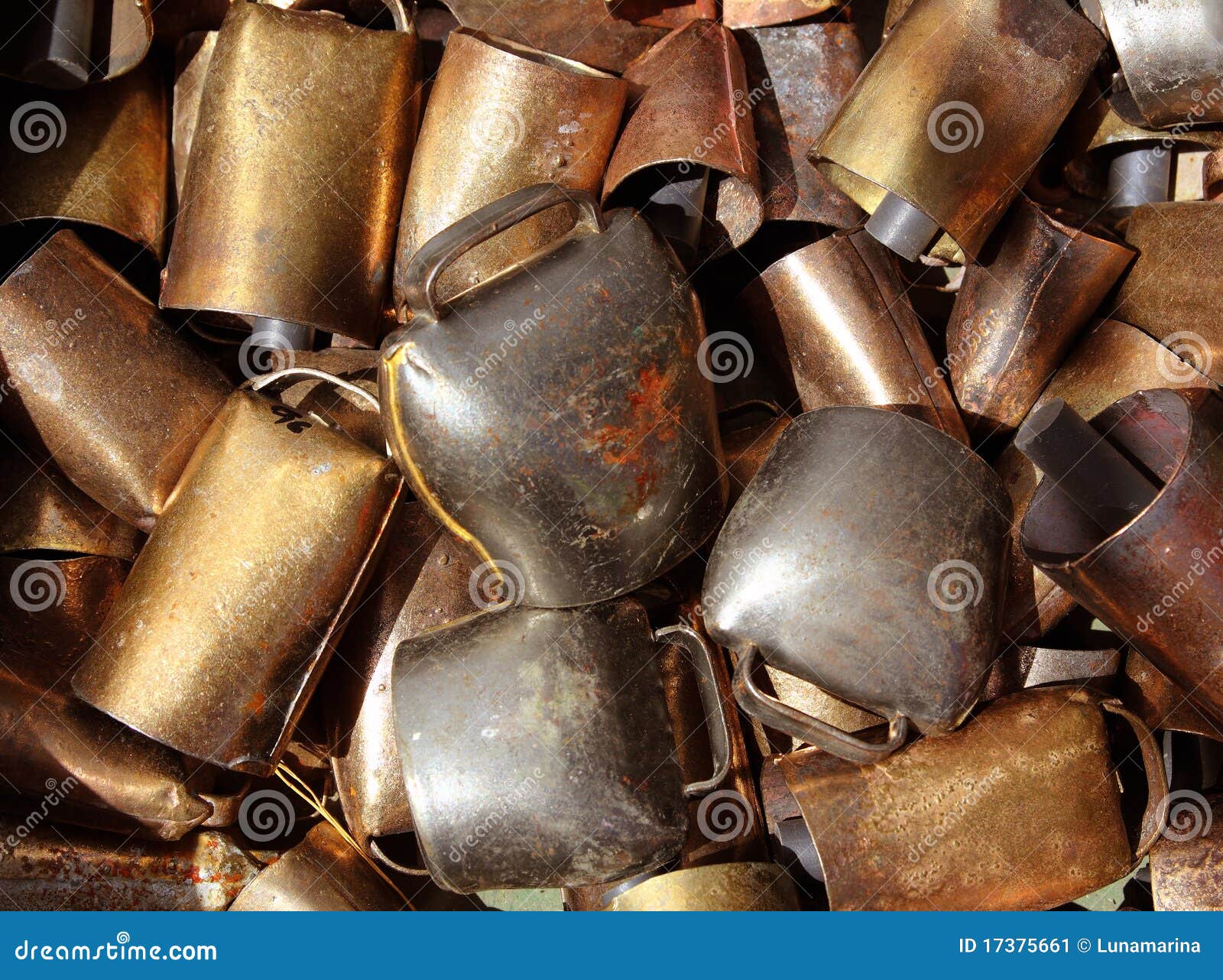 Cowbell Bell Pattern Texture in Market Shop Stock Image - Image of ...