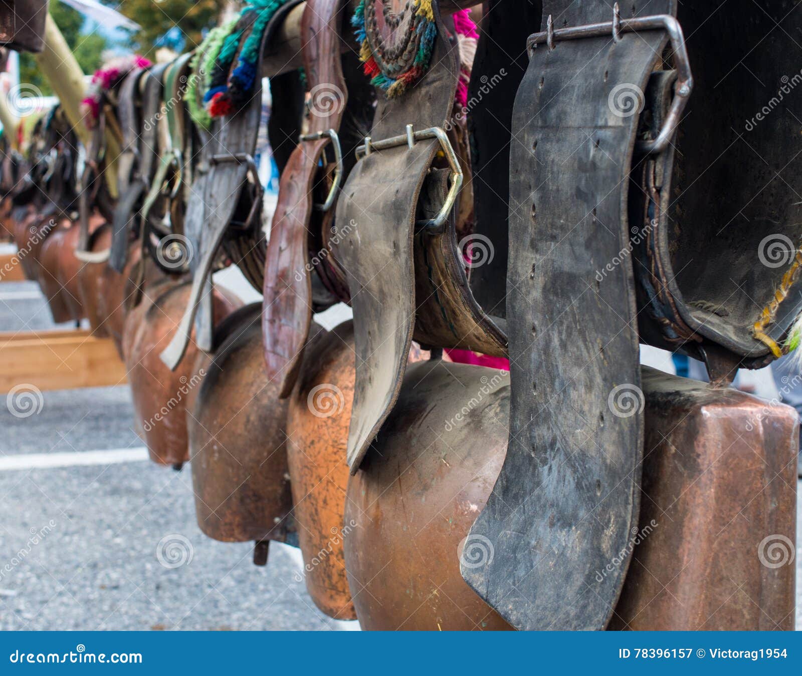 Cowbells stock image. Image of decoration, italy, bell - 78396157