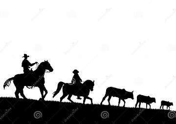 Cowboy stock vector. Illustration of ranch, landscape - 13241061