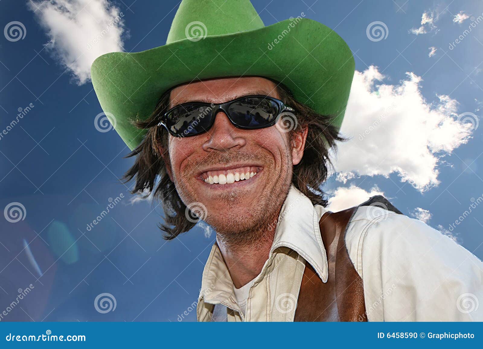 Cowboy stock photo. Image of teeth, lens, handsome, costume - 6458590