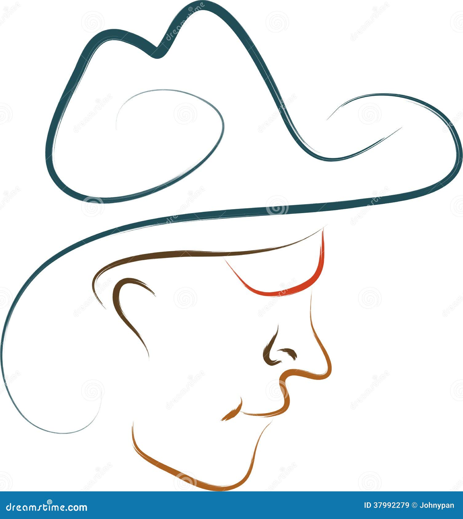 Cowboy stock vector. Illustration of west, drawing, america - 37992279