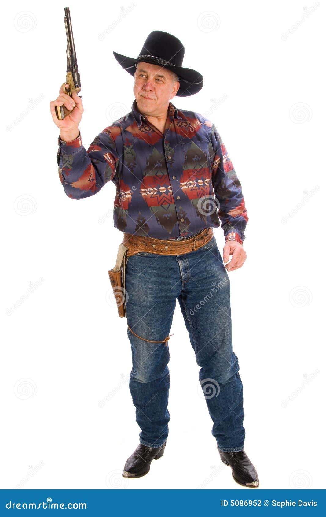 Cowboy americano. foto de stock. Imagem de alvo, vaca - 5086952