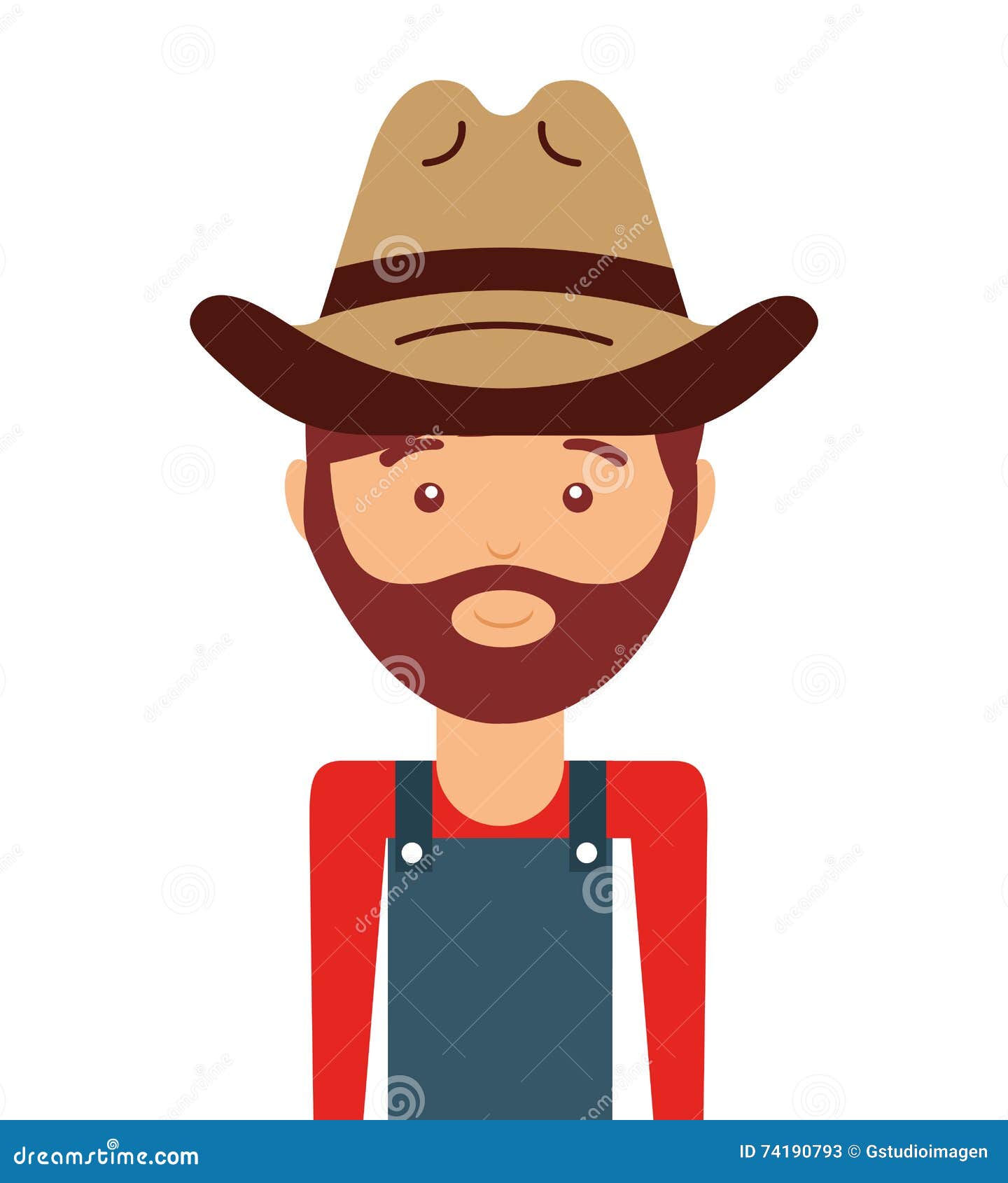 Cowboy Avatar Isolated Icon Design Stock Illustration - Illustration of ...