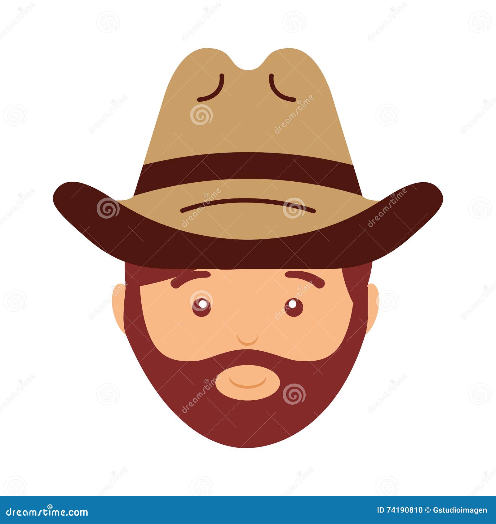 Cowboy Avatar Isolated Icon Design Stock Illustration - Illustration of ...