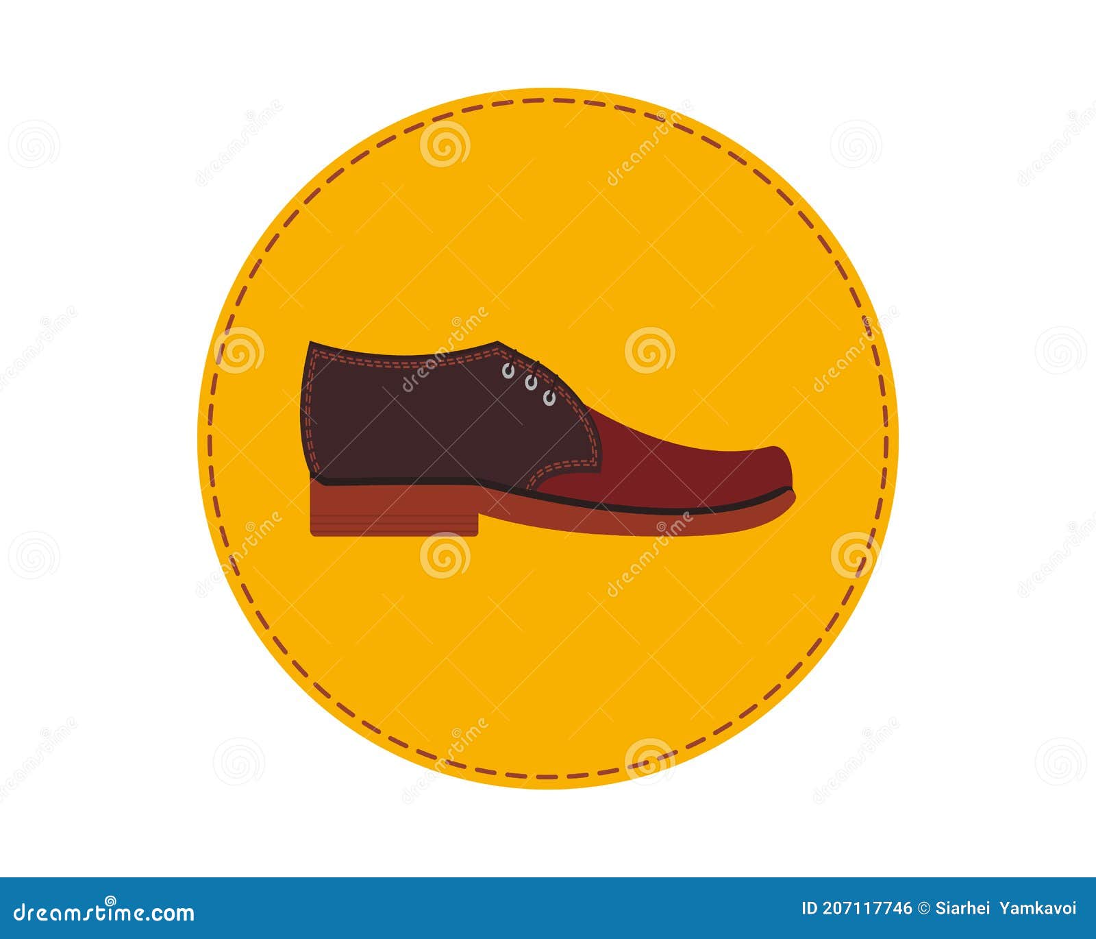 Cowboy Boot Icon. Side View. Illustration on White Background. Stock ...
