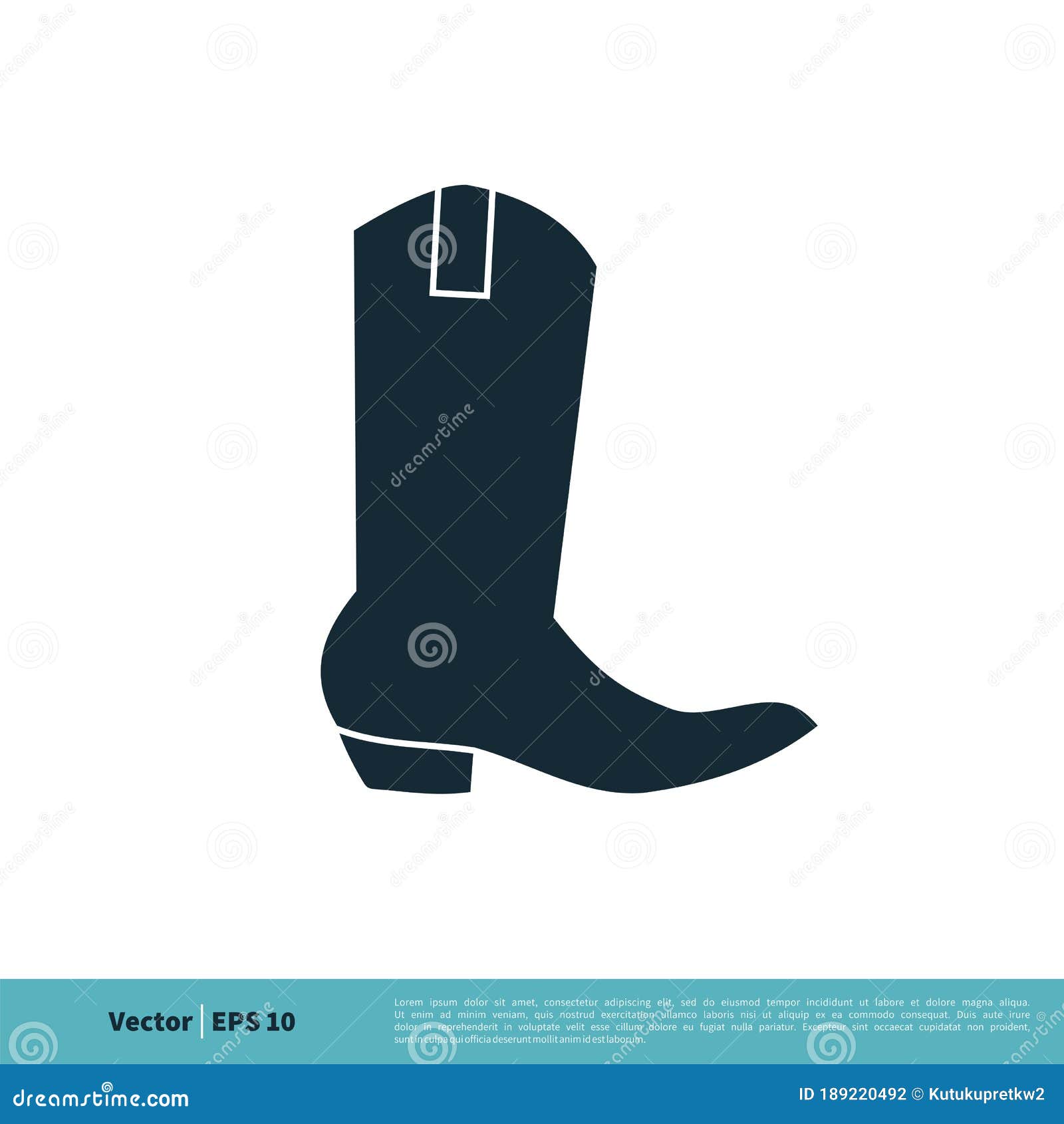 Cowboy Boot Vector Isolated For Design | CartoonDealer.com #68964455
