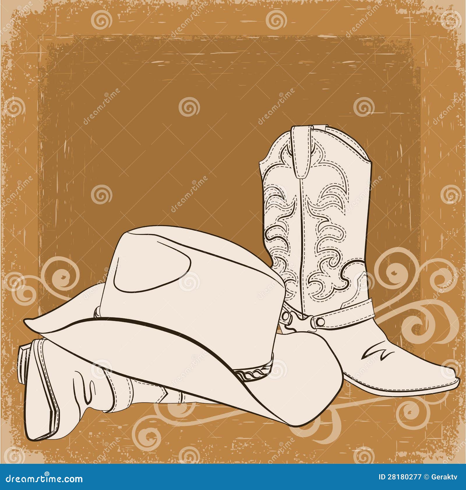 Western Boot And Hat Borders