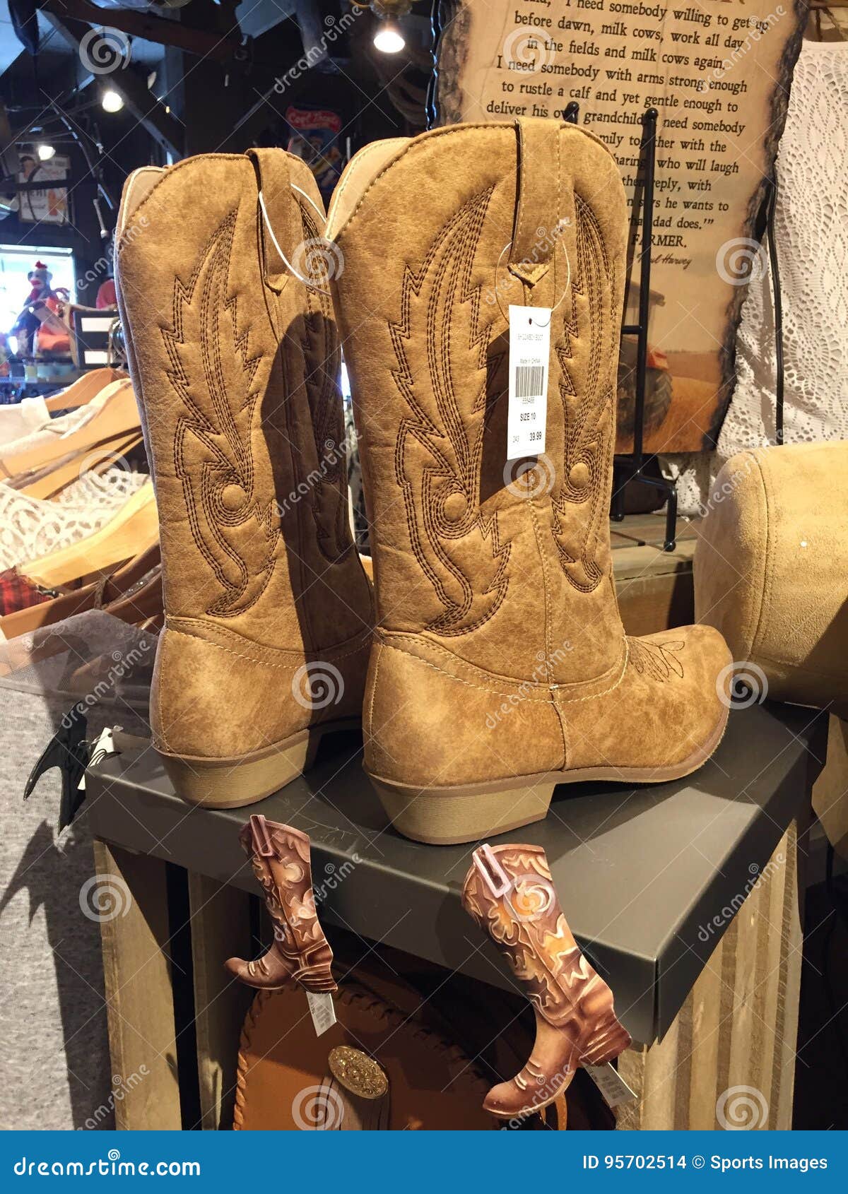 Cowboy Boots editorial stock image. Image of horizontal - 95702514