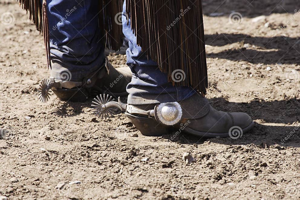 Cowboy Boots & Spurs stock photo. Image of dirt, levi - 5059882