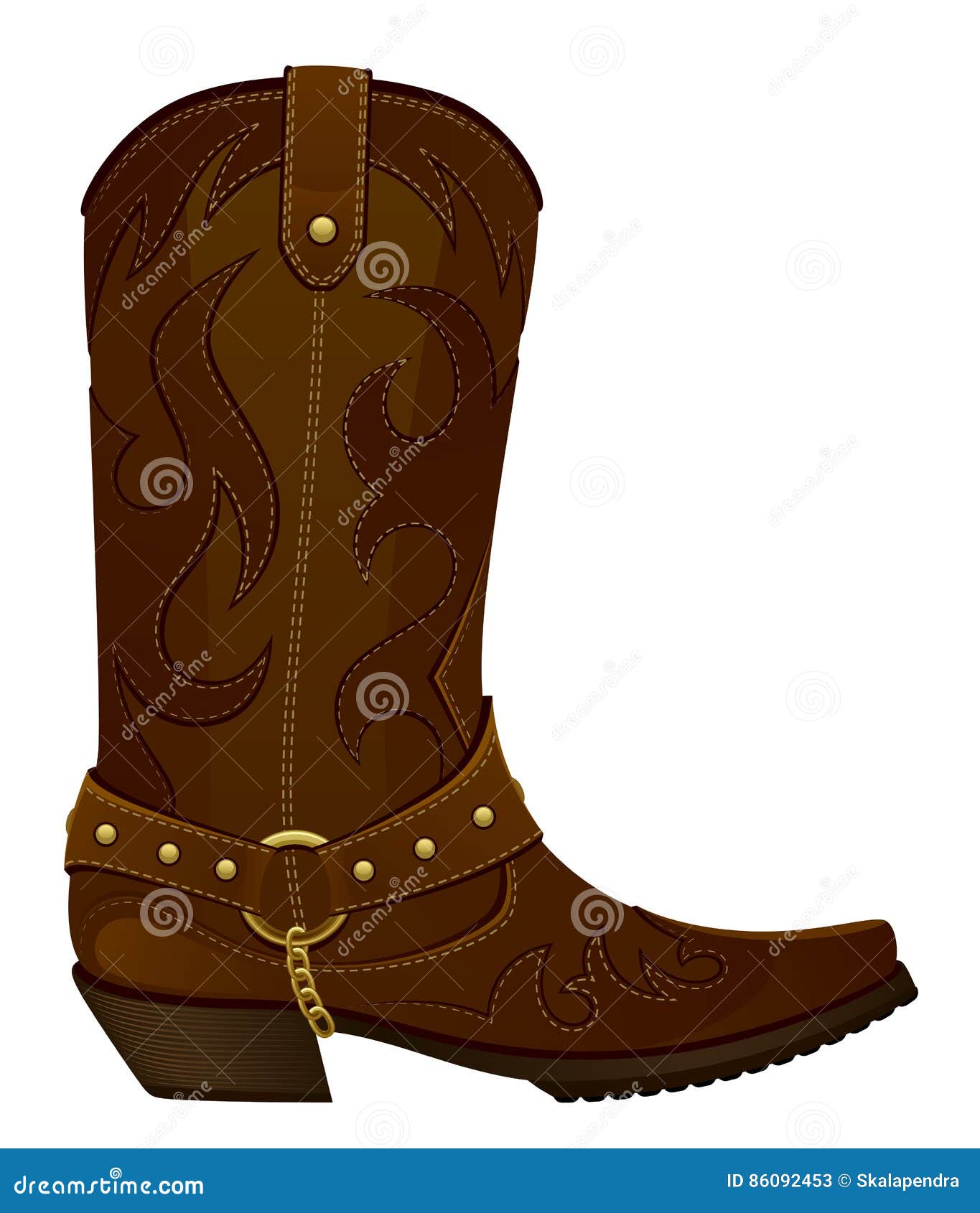 Cowboy Boots And Western Hat In Horseshoe Sign. Vector Graphic Cowboy ...