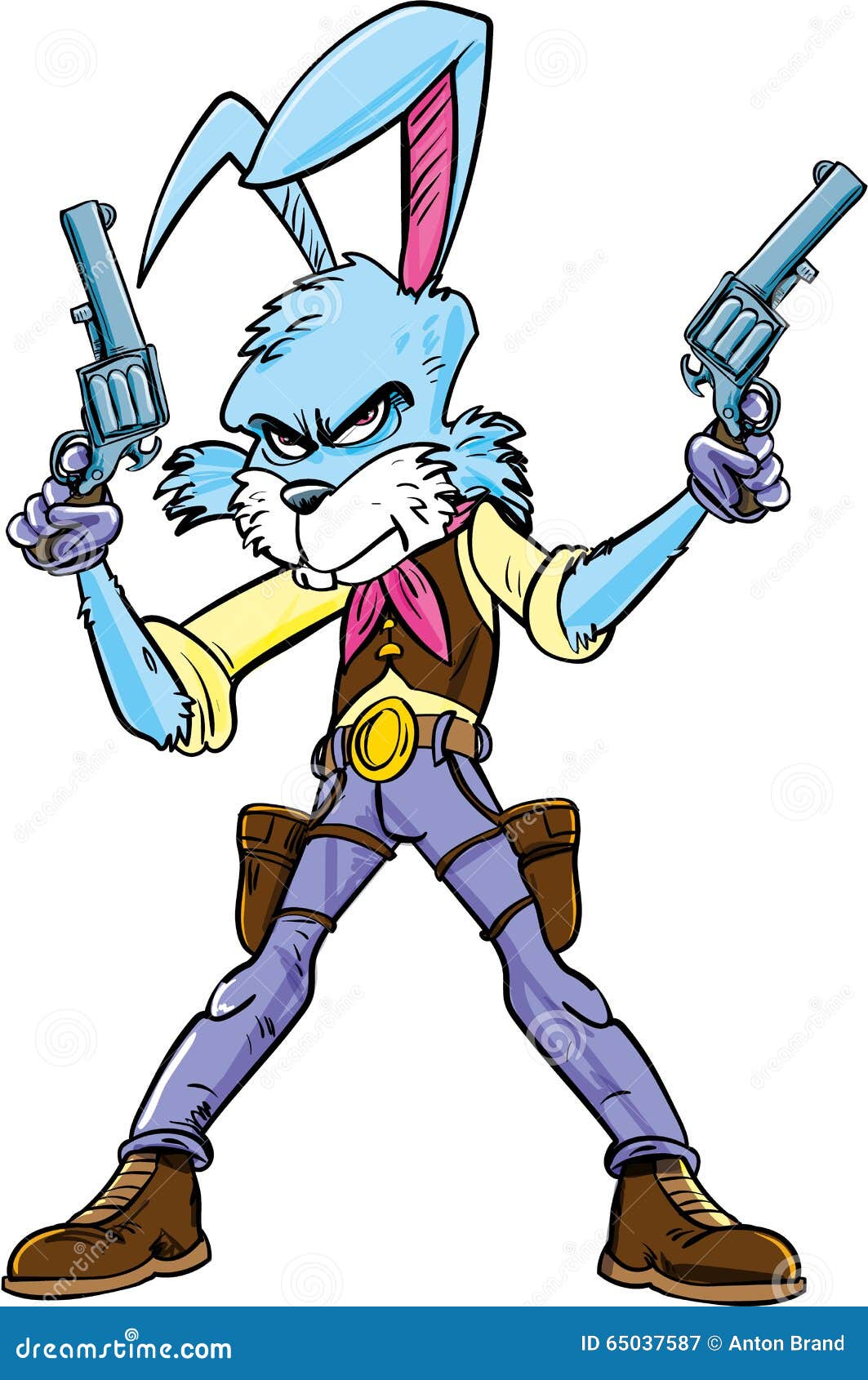 Cowboy Bunny Cartoon Character Stock Illustration - Illustration of ...