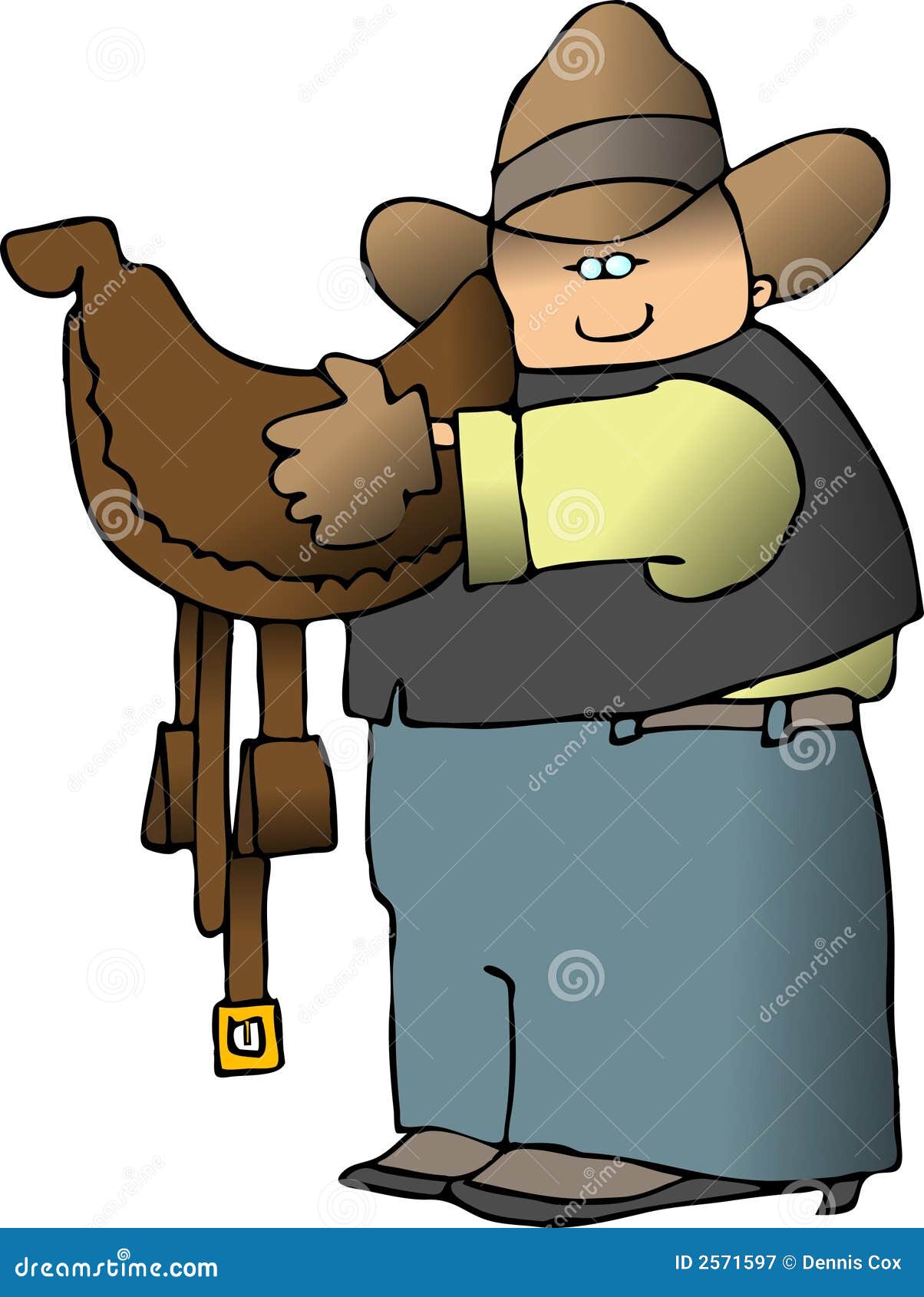 Cowboy Carrying Gun With Feint Shot, Doodle Icon Image Kawaii Cartoon ...