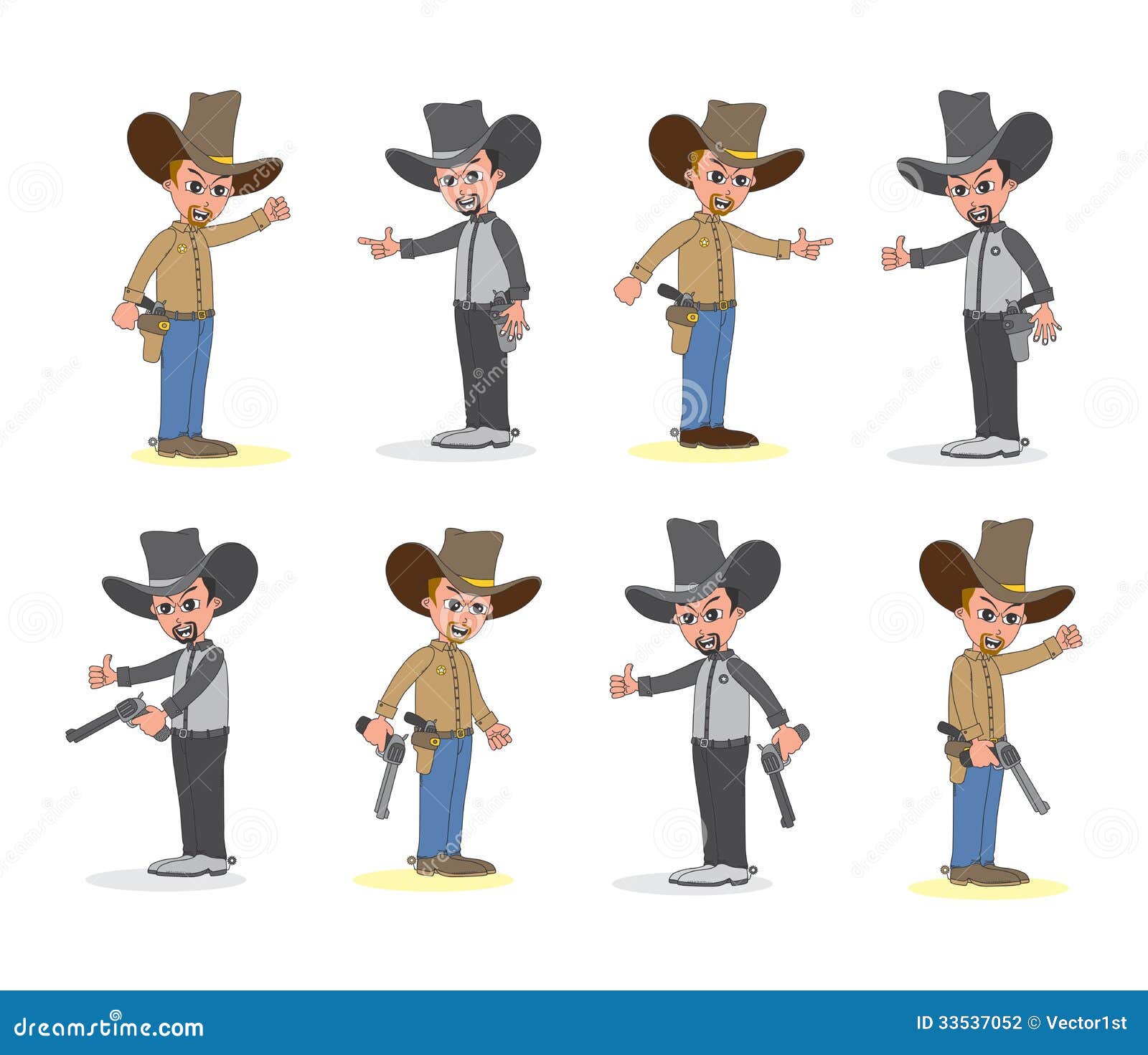 Cowboy cartoon character stock vector. Illustration of adult - 33537052