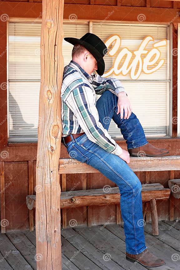 Cowboy Cat Nap stock image. Image of pause, alone, lazy - 23643095