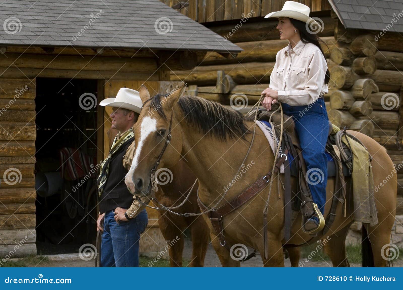 Cowboy Couple stock photo. Image of western, male, cowgirl - 728610