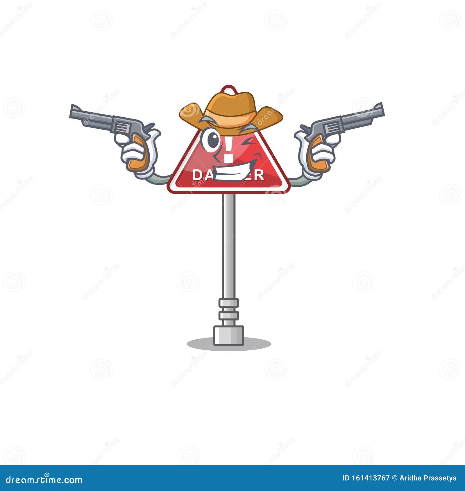 Cowboy Danger with on the in Cartoon Stock Vector - Illustration of ...