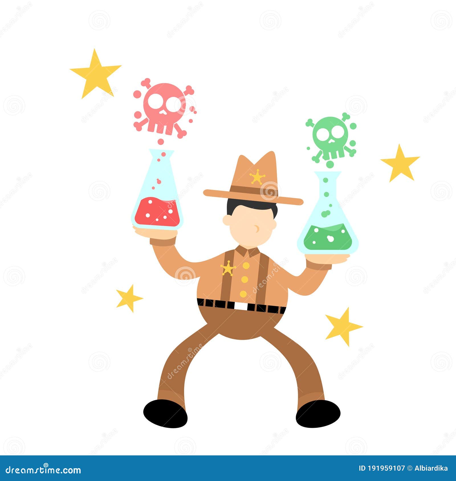 Cowboy America Hazardous Skull Alert Danger Toxic Laboratory Formula ...