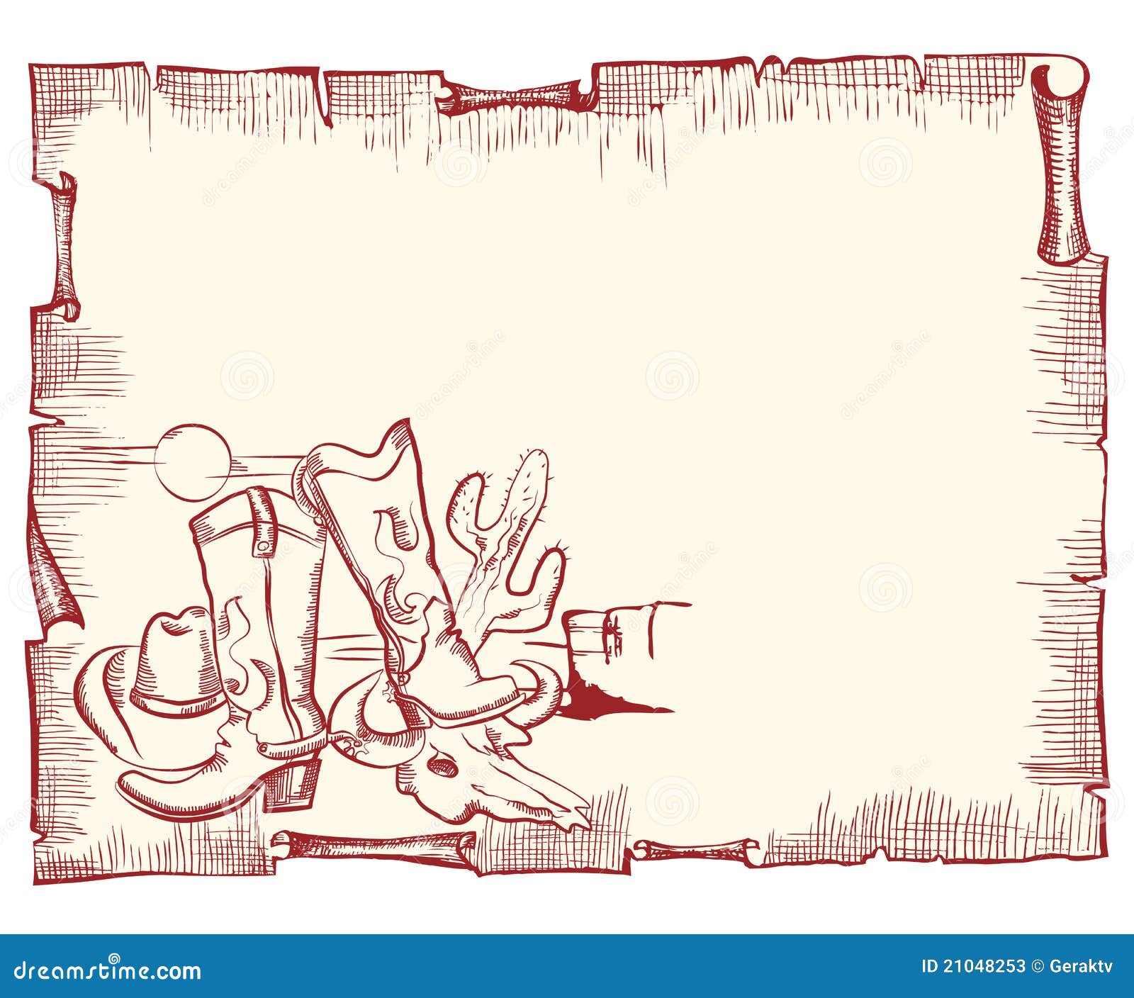 Cowboy Elements . Wild Western Background Stock Vector - Illustration ...