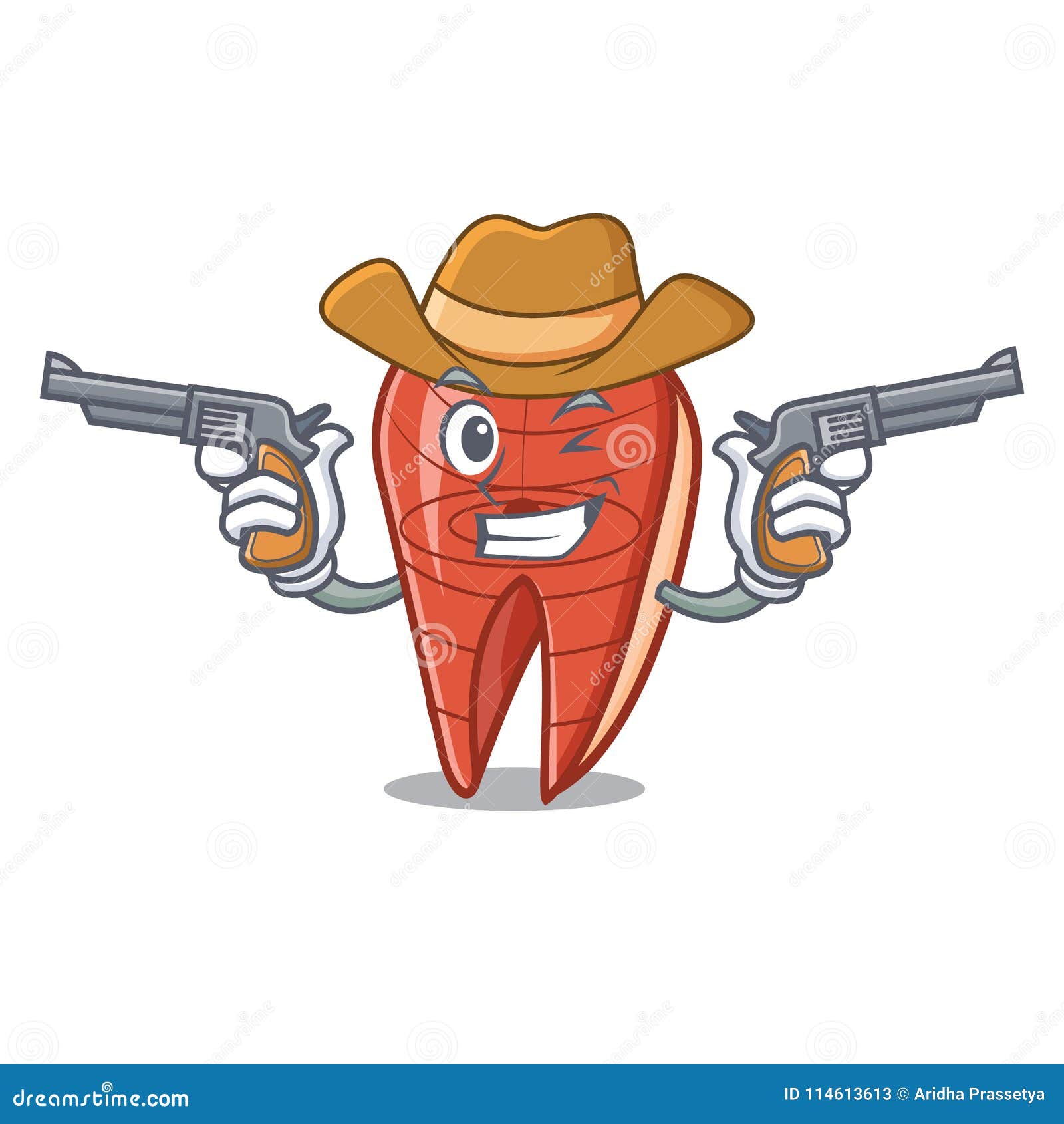 Cowboy Fish Cartoon Character Illustration | CartoonDealer.com #126660685