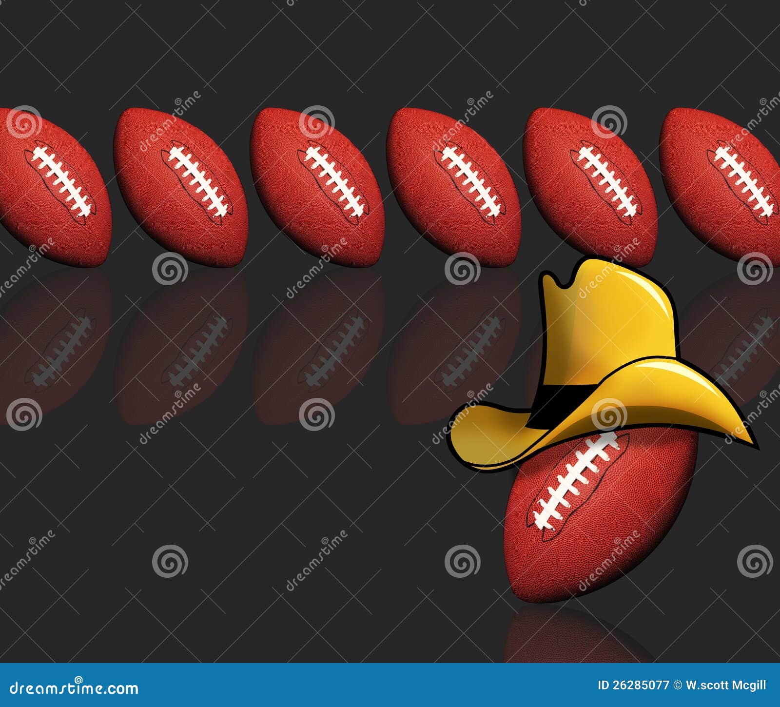 Cowboy Football. stock illustration. Illustration of wear - 26285077