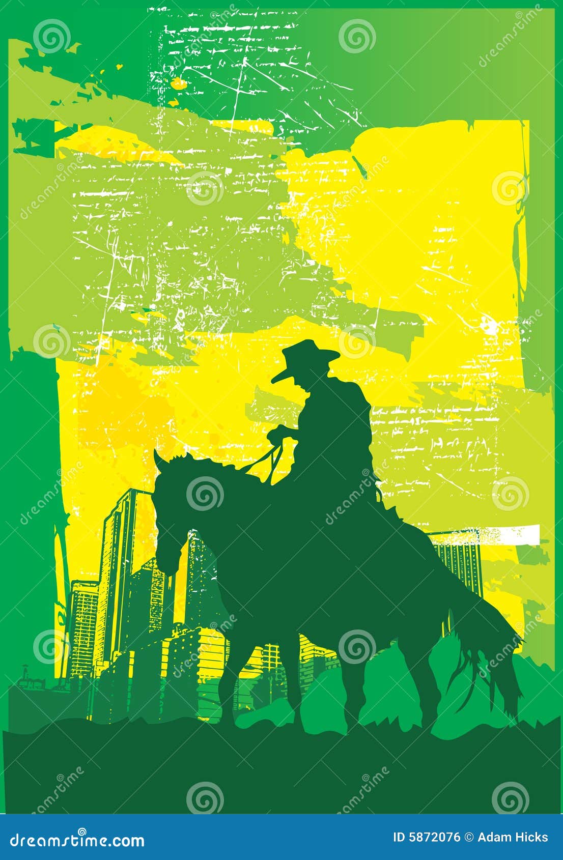 Cowboy Fun in the Sun stock vector. Illustration of speed - 5872076