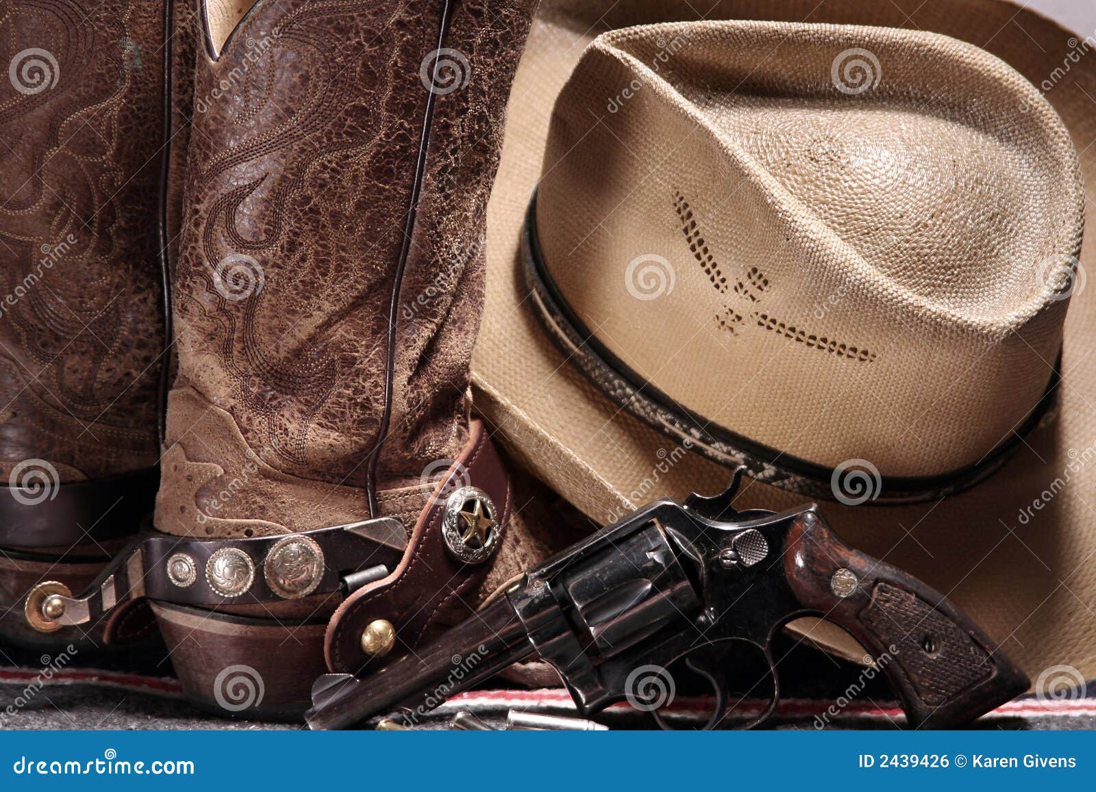 Cowboy-Gang stockfoto. Bild von gewehr, pistole, sporne - 2439426