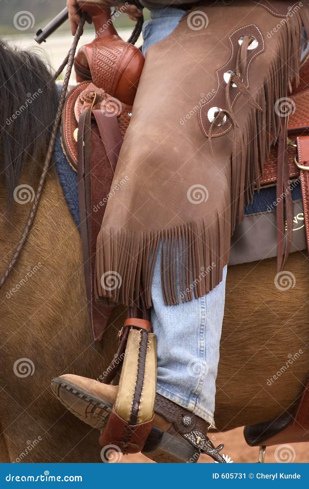 Cowboy Gear stock image. Image of horn, blanket, boots - 605731