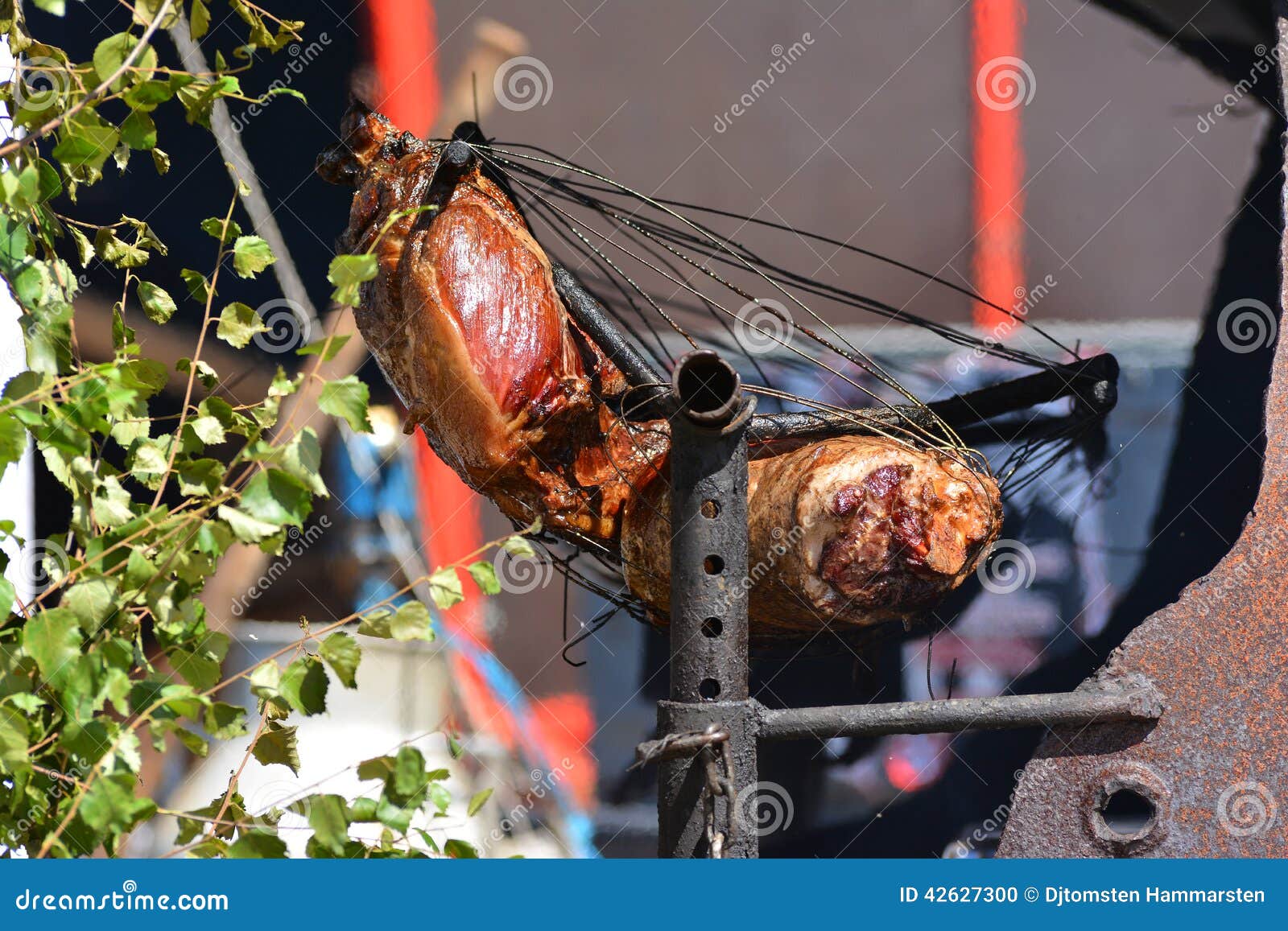 Cowboy Grill pig stock photo. Image of outdoor, bone - 42627300