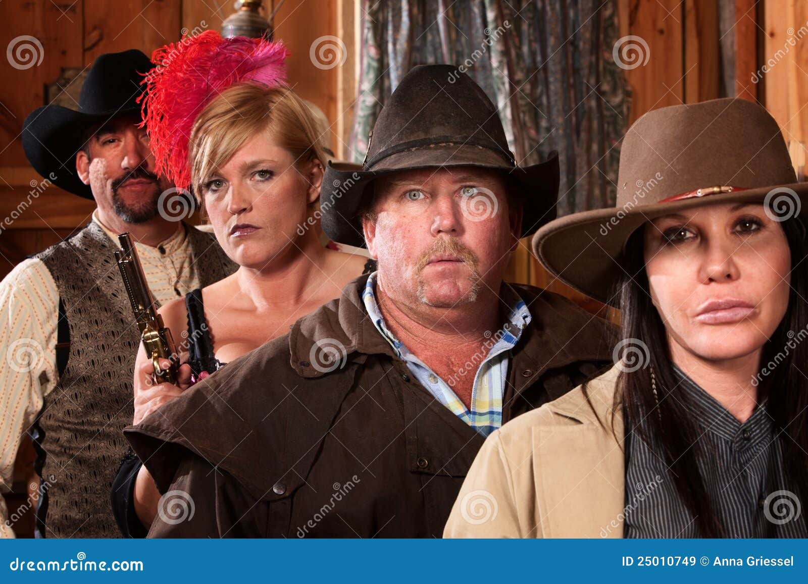 Cowboy in Group at Bar stock image. Image of group, attractive - 25010749