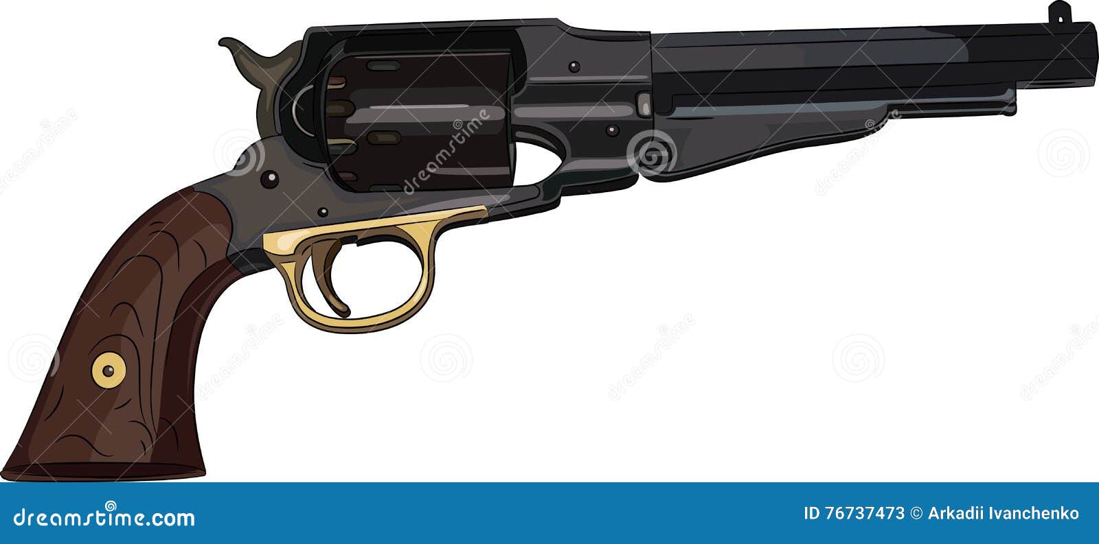 Cowboy gun stock vector. Illustration of vintage, vector - 76737473