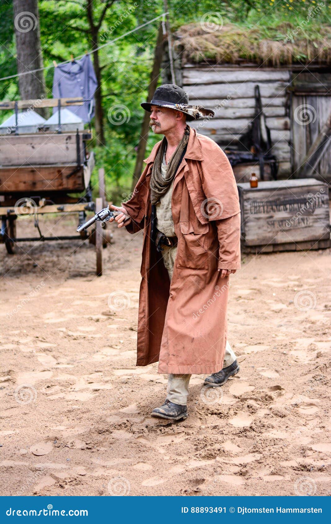 Cowboy Gunfighters editorial photo. Image of blue, crowd - 88893491