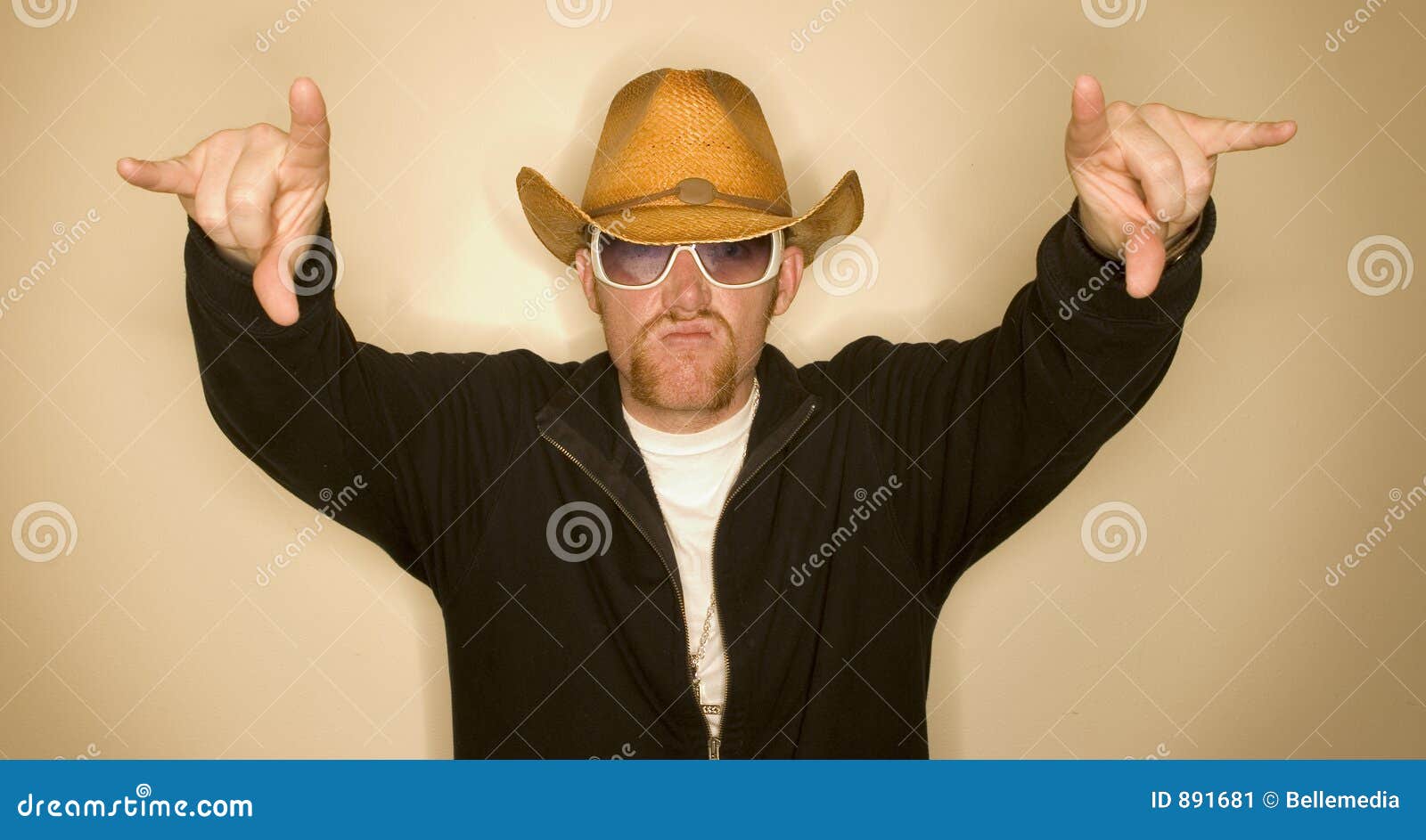Cowboy with hands up stock image. Image of hand, cowboy - 891681