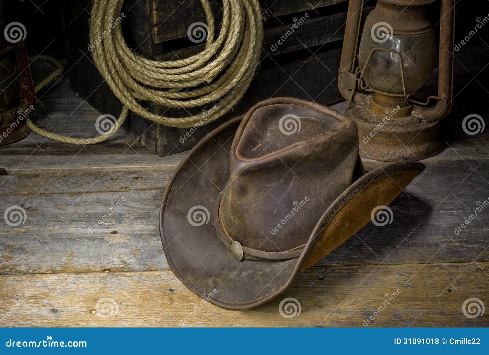 Cowboy hat in the barn stock photo. Image of head, rancher - 31091018