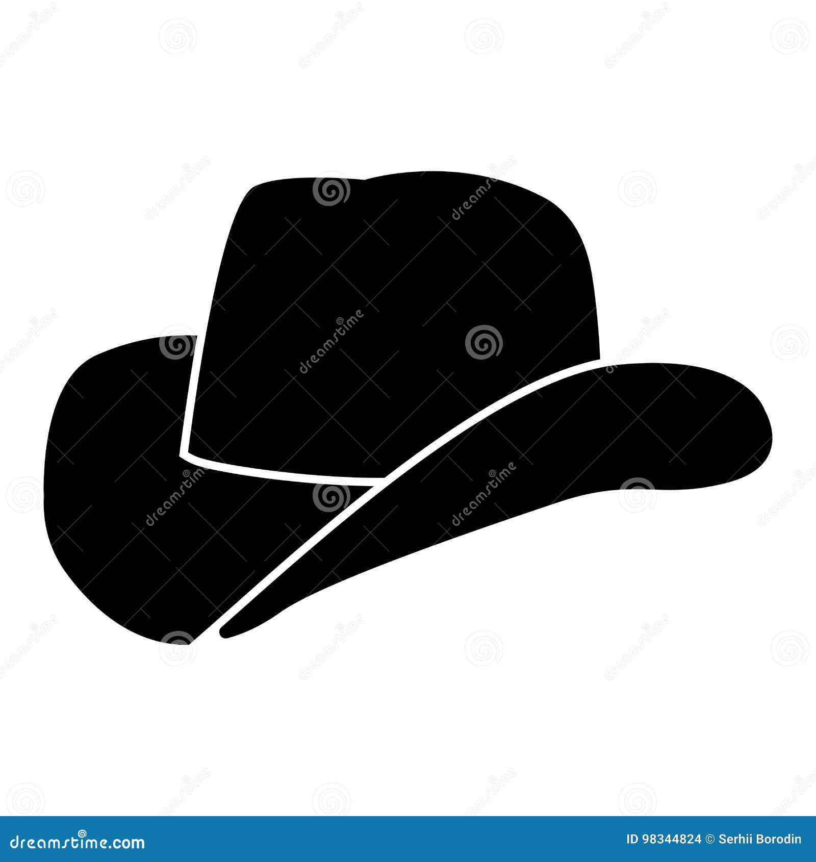 Cowboy Hat Black Color Icon . Stock Vector - Illustration of country ...