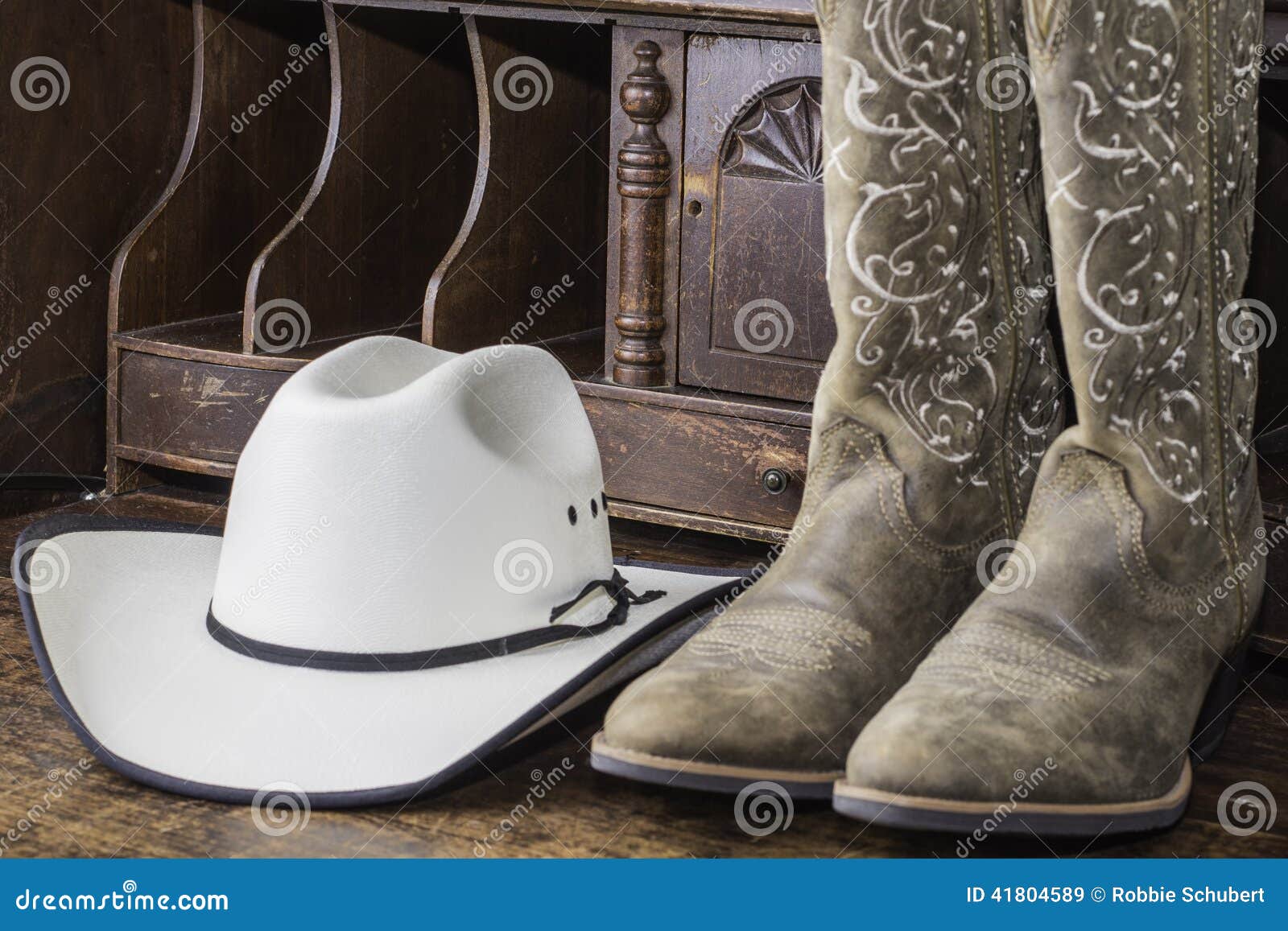 Cowboy Hat and Boots stock image. Image of ranching, vintage - 41804589